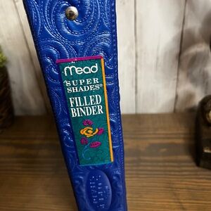 Mead | Office | Vintage 99s Mead Filled Binder With Pastel Blue Paper ...
